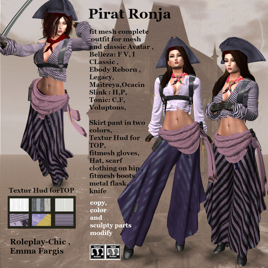Second Life Marketplace Rp Chic Pirat Ronja